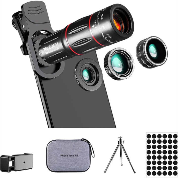Phone Camera Lens Kit for Most Smartphones Upgraded Version 28X ...