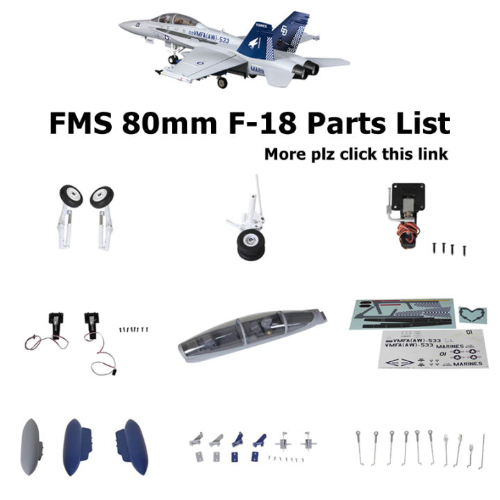 80mm F18 F-18 Edf Ducted Fan Jet Parts Retract Landing Gear Set System ...