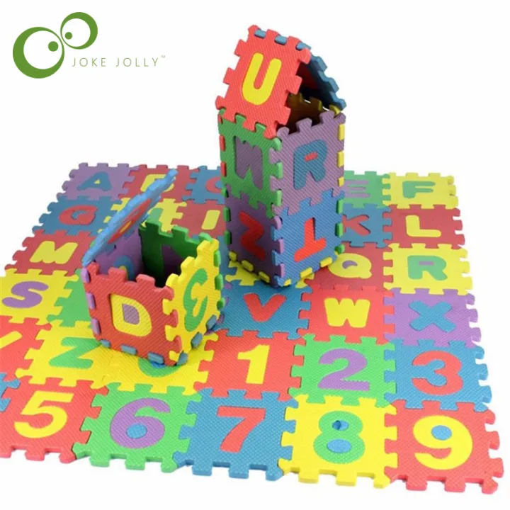 children mini EVA Foam Alphabet Letters Numbers Floor Soft Baby Mat 3d ...