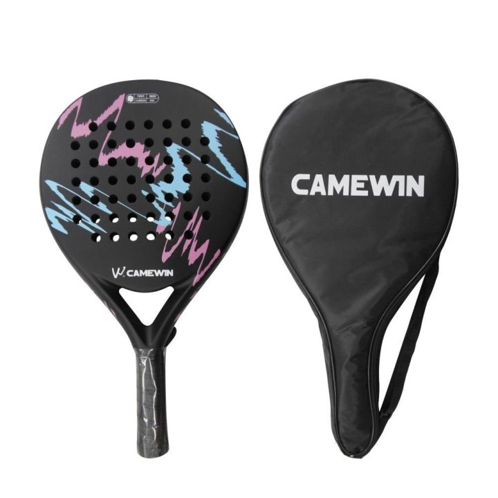 Tennis Racquet Full Carbon Fiber Beach Tennis Racket Soft EVA Face 3K ...