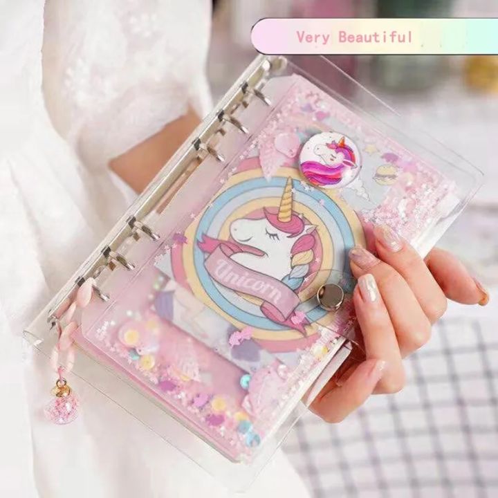 dairy books for girls Pretty Girl Notebook Set 6 Ring Loose-leaf ...