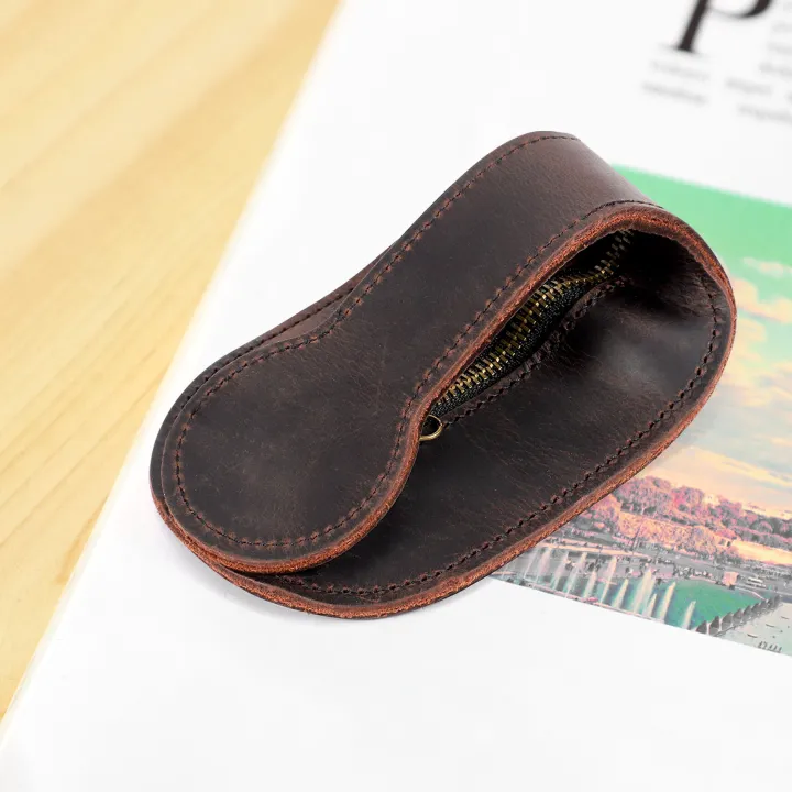 Racket Boston Coin Coin Pocket Thick Leather Men and Women | Daraz.lk