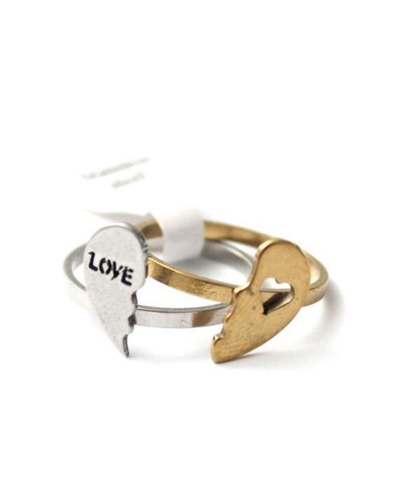 Men's Multicolor Stainless Steel Couple Rings | Daraz.lk