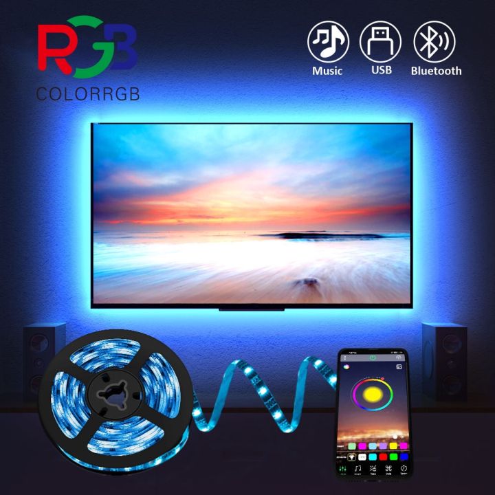 LED Strip Lights USB Powered Home TV PC Computer Monitor Backlight APP ...