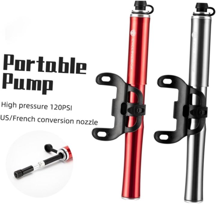 Bicycle Air Pump Inflator 1670 Alloy Portable Air Pressure for Cycling ...