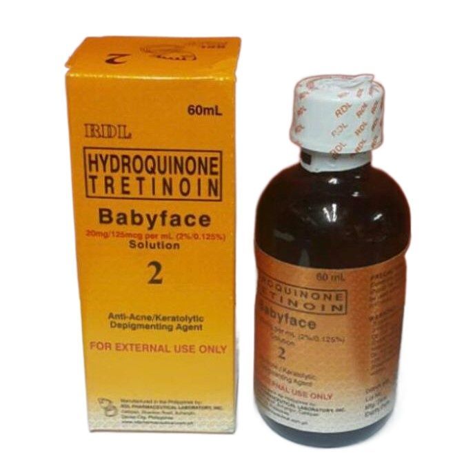 Rx RDL 2 Hydroquinone Tretinoin Baby Face Solution 60ML rdl fa | Daraz.lk