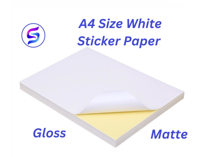 A4 21.0x29.7cm Gloss / Matte Printable Self Adhesive Plain White ...