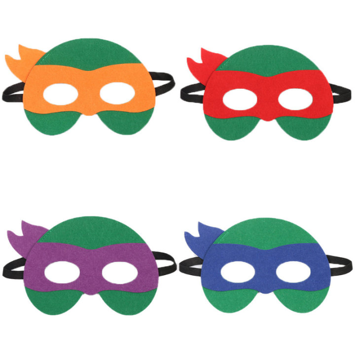 Ninja turtle Mask Toys Set Cape Cloak Cosplay Cartoon Leo Raph Birthday ...