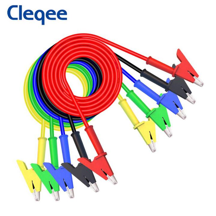 Cleqee Heavy Duty Dual Alligator Clip Double-ended Crocodile Clamp Wire ...