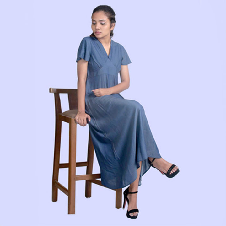 Haward Denim Frock for Women with Bra Cut Design, Tailored Shape, and ...