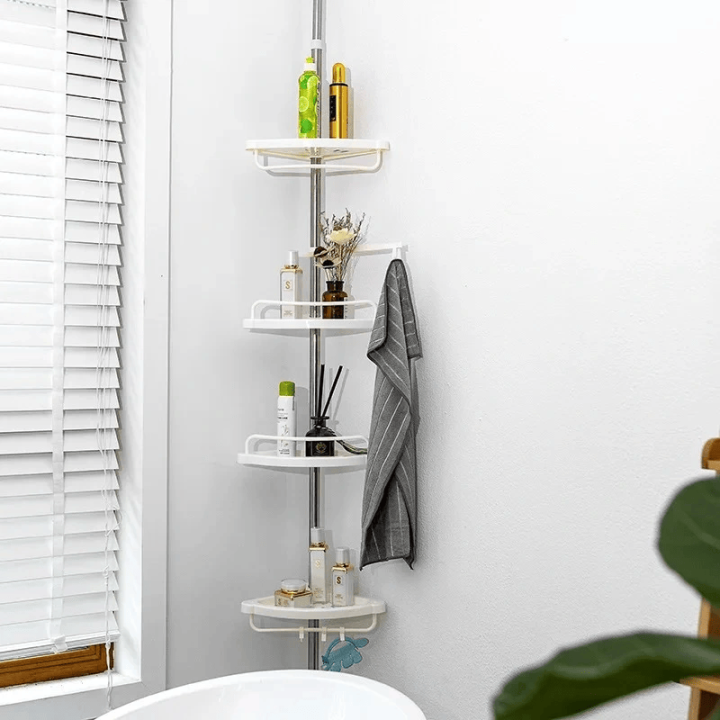 4 layer telescopic adjustable bathroom corner rack, Bathroom corner ...