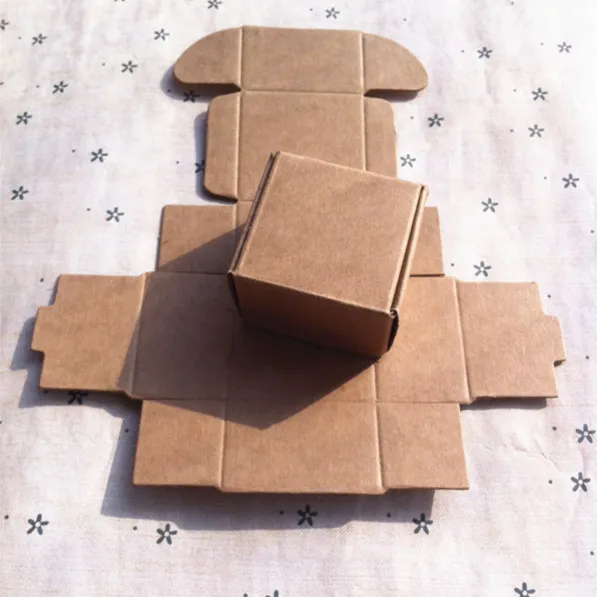 5pcs/lot Small Paper Boxes Kraft Packaging Boxes Black Paper Cardboard ...