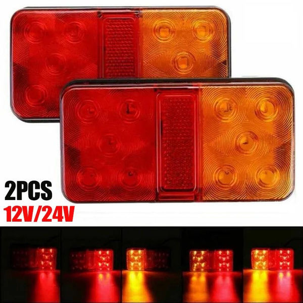 2PCS 24V LED Car Warning Light Pilot Indicator Lamp Truck Side Light ...