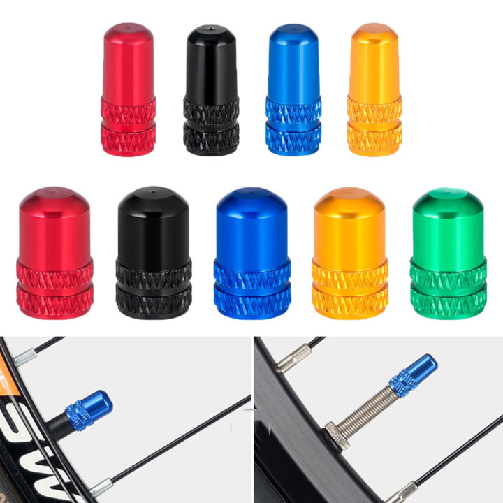 Road Bicycle MTB Aluminium Alloy Valves Cover Dustproof Tyre Air Caps ...