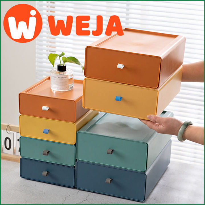 【WEJA】Desktop Storage Box Drawer Type Stationery Storage Box Office ...