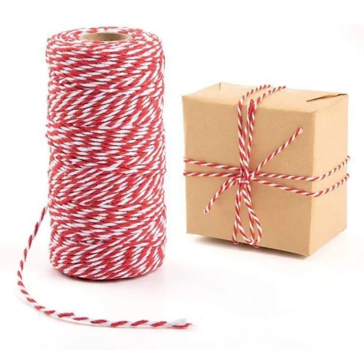 Handmade Colourful Wrapping String Rope 100M Gift Box Packaging Cotton ...