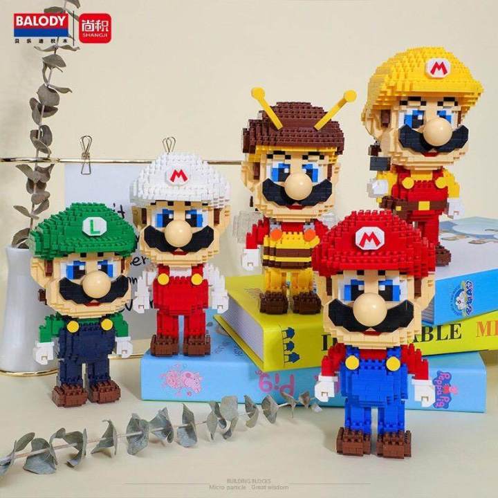 100% Readystock Balody Nano Brick Blocks Mario 微颗粒 积木玩具 18201-18205 ...
