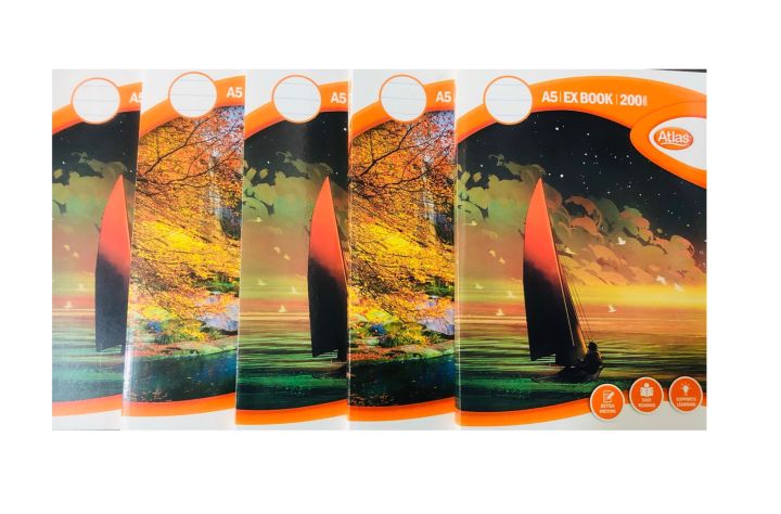 Atlas Exercise 200 Pages 5 Book Pack ( Single Ruled/ Square Ruled ...