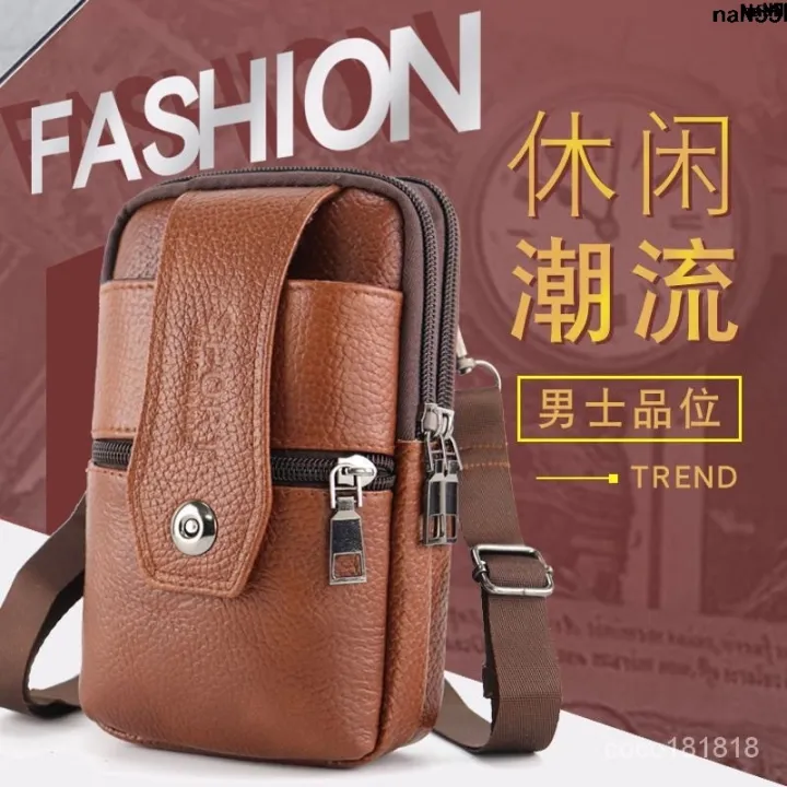 Multifunctional 6.5 Bag Men's Inch Hand Cowhide Mobile Phone Slanting ...