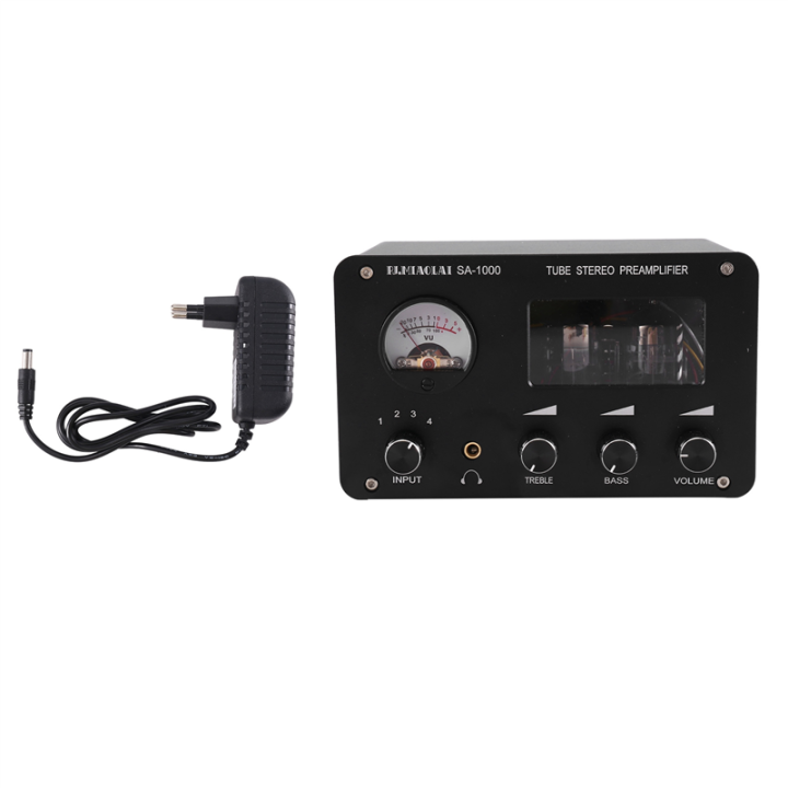 Audiophile Tube Preamp 4-Input 2-Output HIFI Preamp with Built-in VU ...