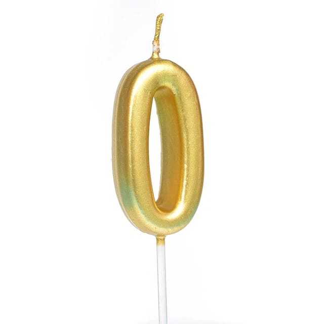 Metallic Gold Number Candle | Daraz.lk