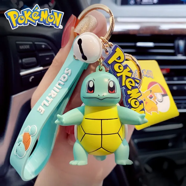 【DIV MALL】Japan Anime Pokemon Key Chain Cartoon Cute Pikachu Squirtle ...