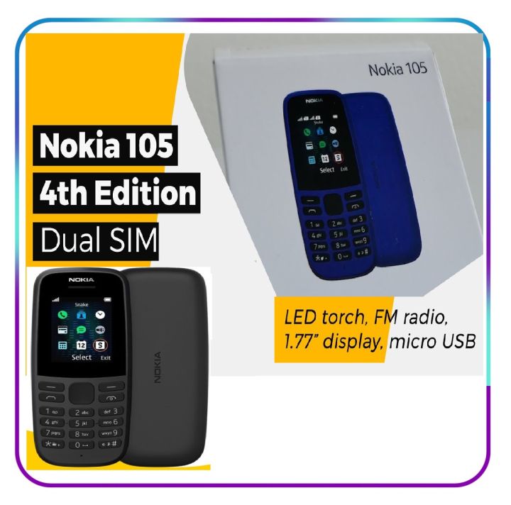 Nokia 105 Dual Sim ( With Warranty 1.77" Display Battery Long Standby ...