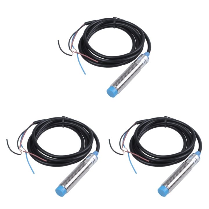 3X DC 6-36V PNP NO 3-Wire 4mm Cylindrical Inductive Proximity Sensor ...