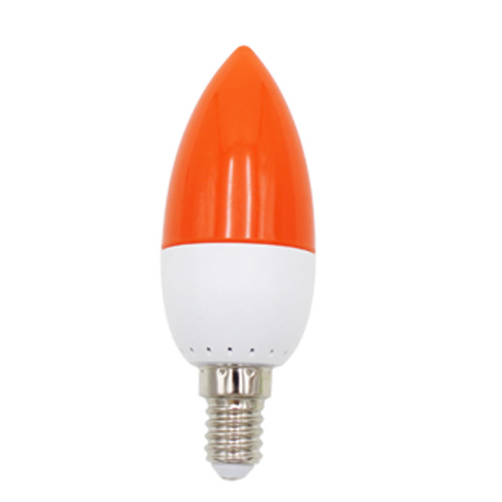 【TopazTrove】E14 LED color candle tip bulb color candle LED Edison Bulb ...