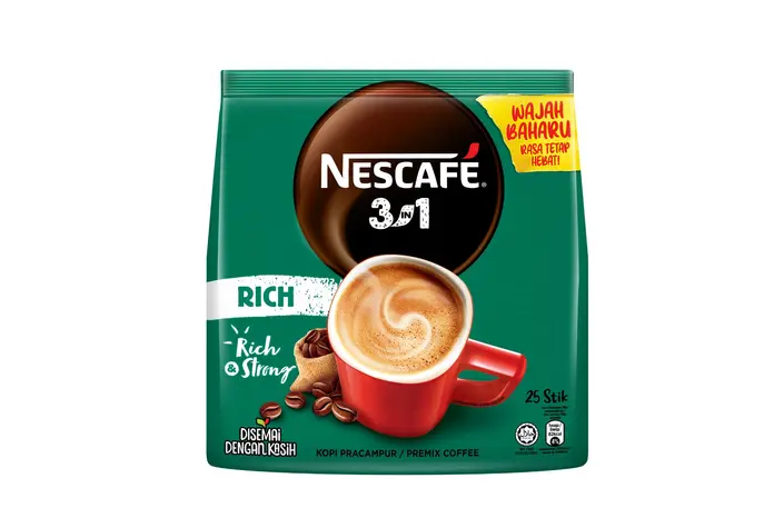 Nescafe 3 In 1 Nescafe (3 in 1) Rich 25pcs x 18g Soluble Ground Coffee Beverage | Daraz.lk