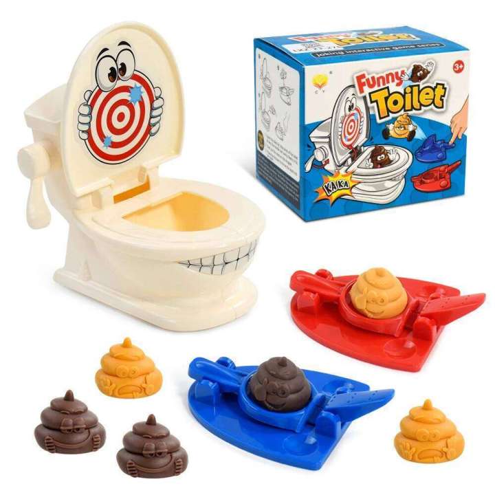 Ejection Joke Toy Stool Toilet Seat Two-Person Interactive Battle Table ...