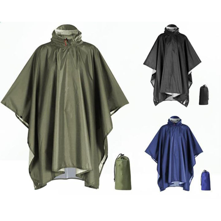 Heavy Duty Rain Poncho For Backpacking Waterproof Lightweight Adult ...