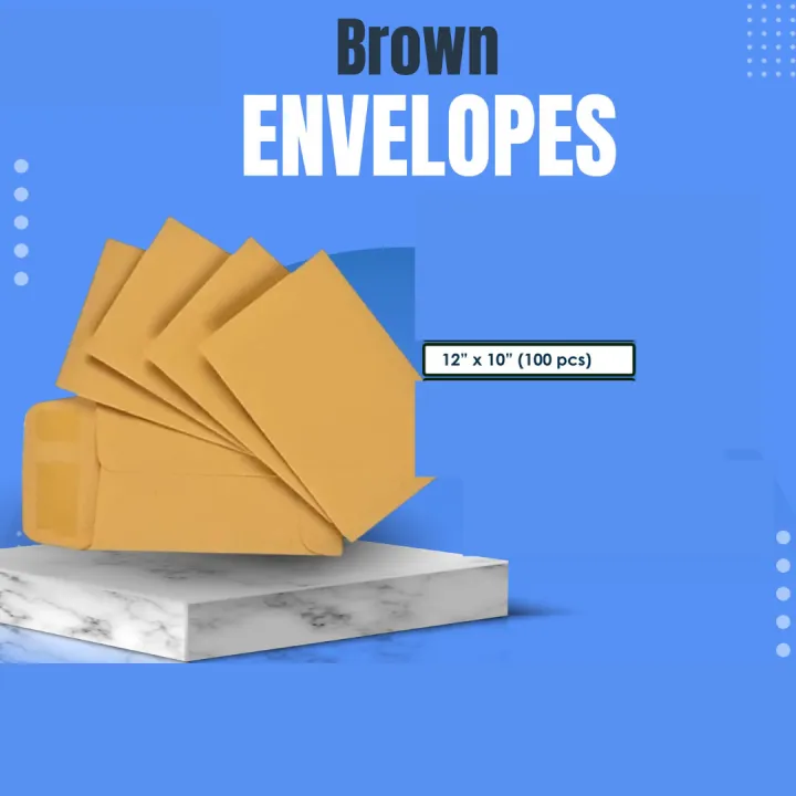 100 Pcs Brown Envelope Paper Envelope Bundle - Size A4 | Daraz.lk