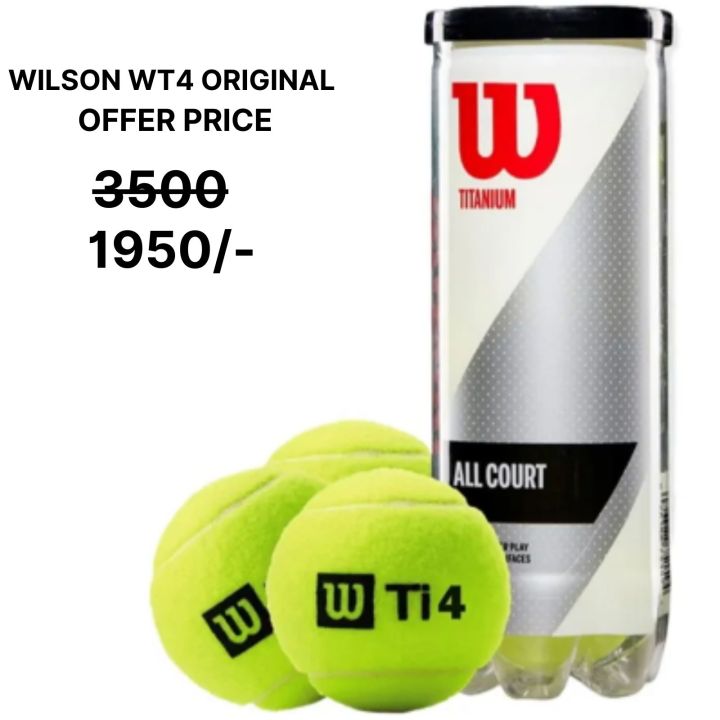 Wilson 4 ORIGINAL Titanium Wti4 Tennis Balls Tin / Can Made in Thailand 3 BALLS TIN | Daraz.lk