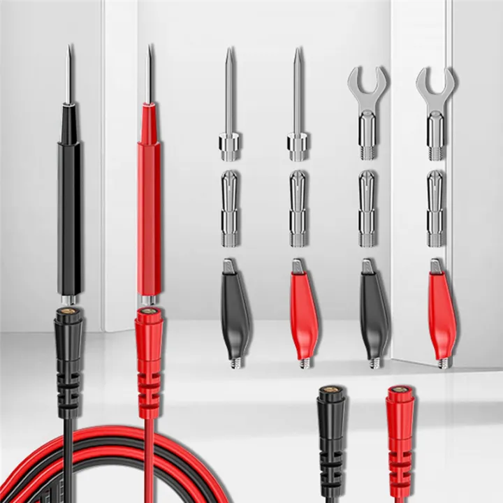 Multimeter Test Leads Kit Replacement Test Wire Set Alligator Clips ...
