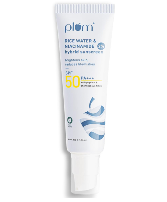 Plum 2% Niacinamide & Rice Water Sunscreen 50g – SPF 50 PA ...