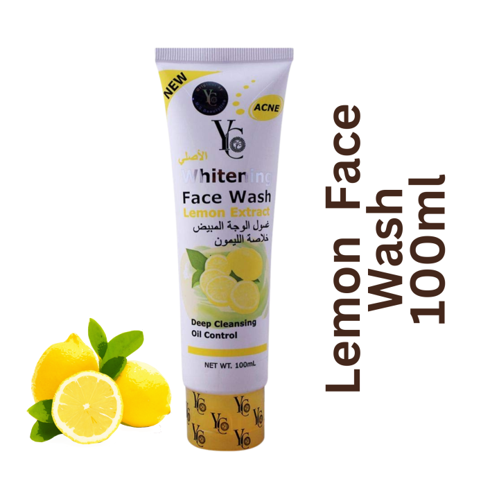Yc Whitening Lemon Extract Acne Face Wash 100ml | Daraz.lk