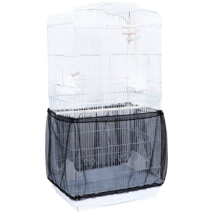 Bird Cage Cover Seed Catcher Birdcage Nylon Mesh Net Cover Skirt Guard ...