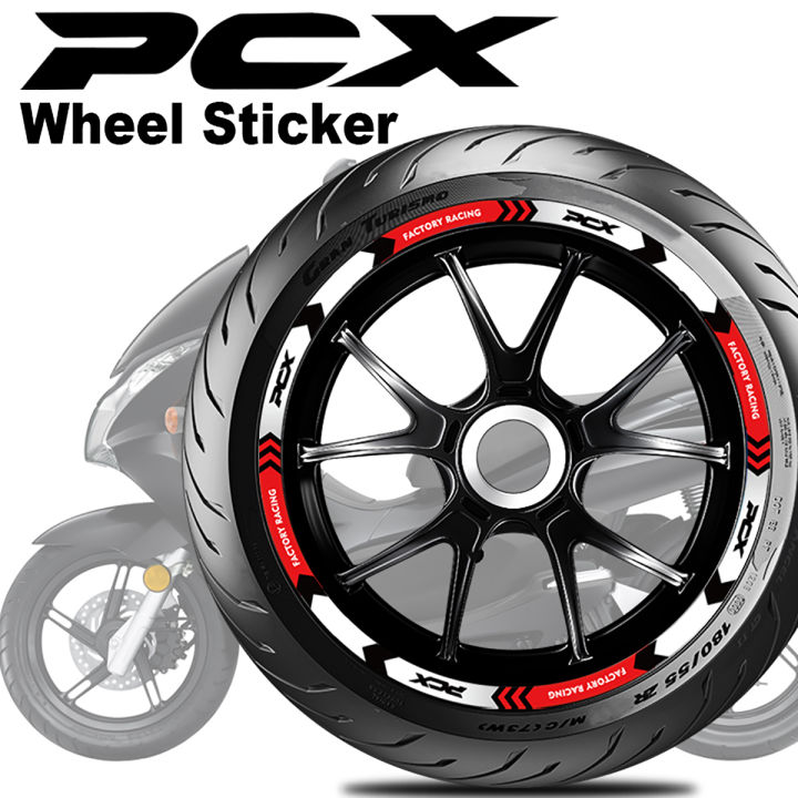 16pcs Reflective Pcx Rim Wheel Decals Set For Honda Pcx 125 150 160 ...