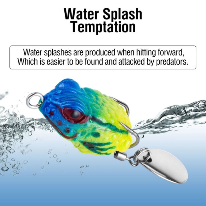 Portable PVC Metal Fishing Frog Lure 10 Colors 2.5cm3g Rubber Frog ...