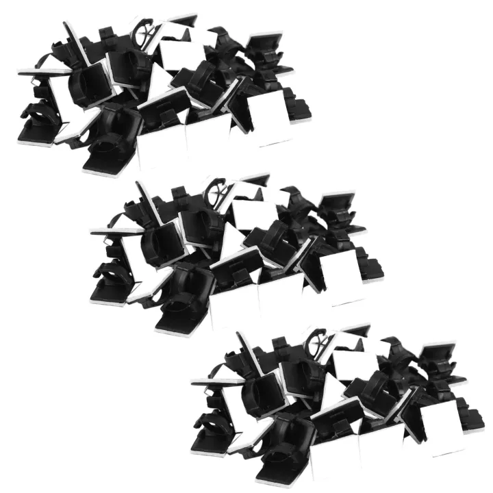 NXFDSIOZ 150 Pcs. Self Adhesive Cable Clamp Plastic Rectangular Cable ...