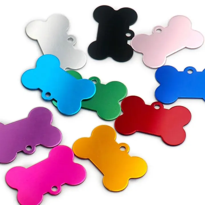 Wholesale 20 pcs Dog ID Tag Pet Bone Tags Nameplate Personalized Dog ...