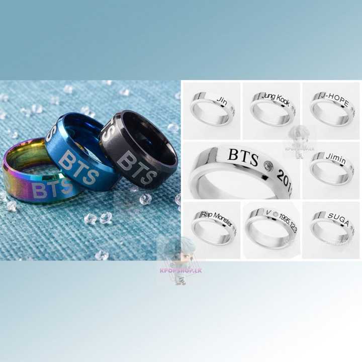 KPOP BTS Ring Jewelry Women Fashion Finger Collection Bangtan Boys Gift ...