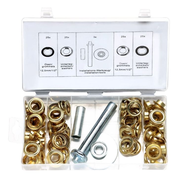 103pcs for Tarps, Fabric, Tent Tarp Repair Kit Metal Grommets Grommet ...