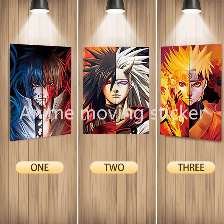 Naruto Anime Lenticular Poster 3d Poster Sasuke/madara/uzumaki Painting ...