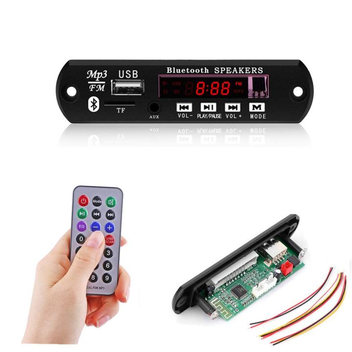 12V Wireless Bluetooth MP3 WMA Decoder Board Audio Module USB TF Radio For Car | Daraz.lk