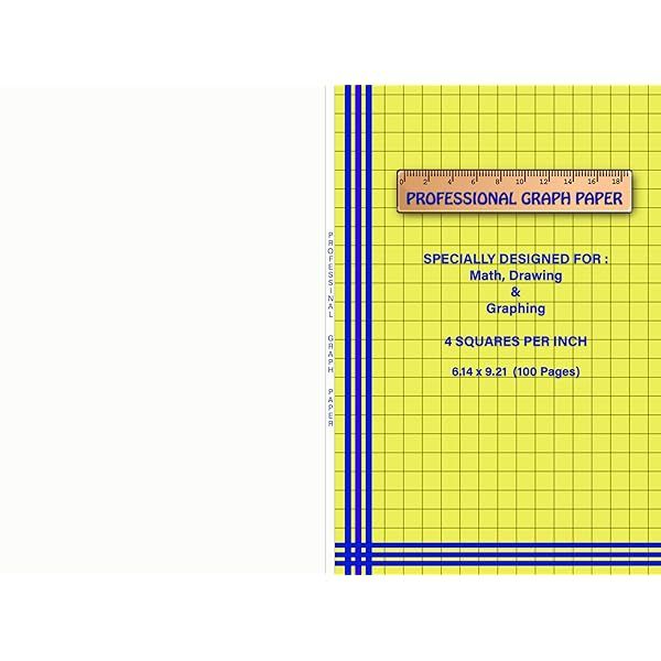 PROFESSIONAL GRAPH PAPER: Specially Designed For Math, Drawing ...