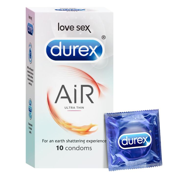 Durex Air Condoms for Men - 10 Count |Suitable for use with lubes ...