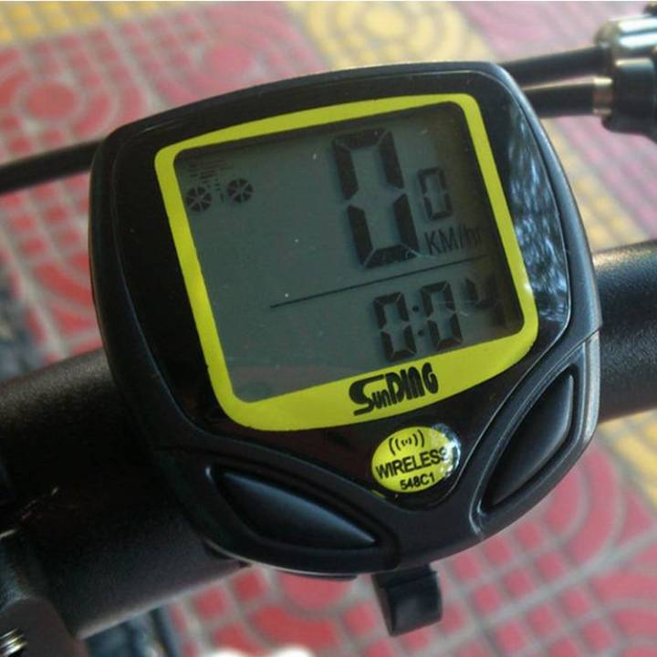 Sunding Wireless Bike Speedometer Bike Computer Waterproof Wired LCD ...