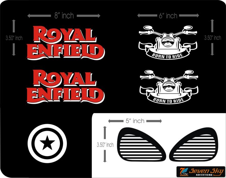 Royal Enfield Bike Stickers Luminous Plotter Cutting Modify Classic ...